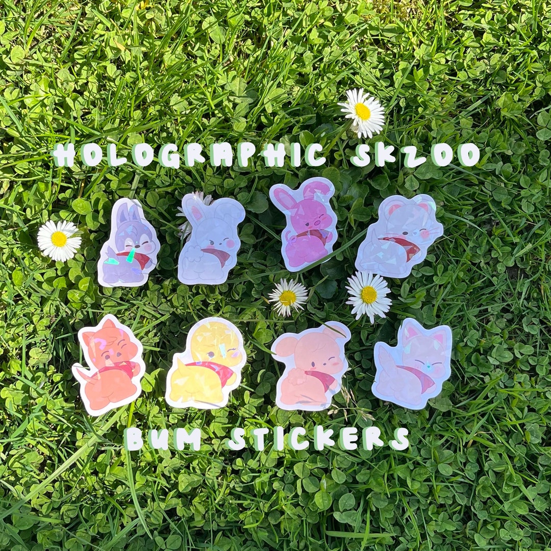 Stray Kids SKZOO Holographic Bum Stickers - Etsy