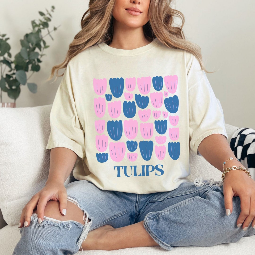 Tulip Shirt, Flower Market T-shirt, Spring Tshirt, Trendy Gift, Pink ...