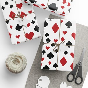 Playing Cards Wrapping Paper Roll, Poker Gift Wrap, Card Players Gifts ...