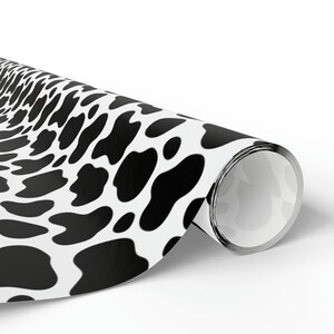 Cow Print Gift Wrapping Paper Roll, Black & White, Moo Barnyard Animal ...