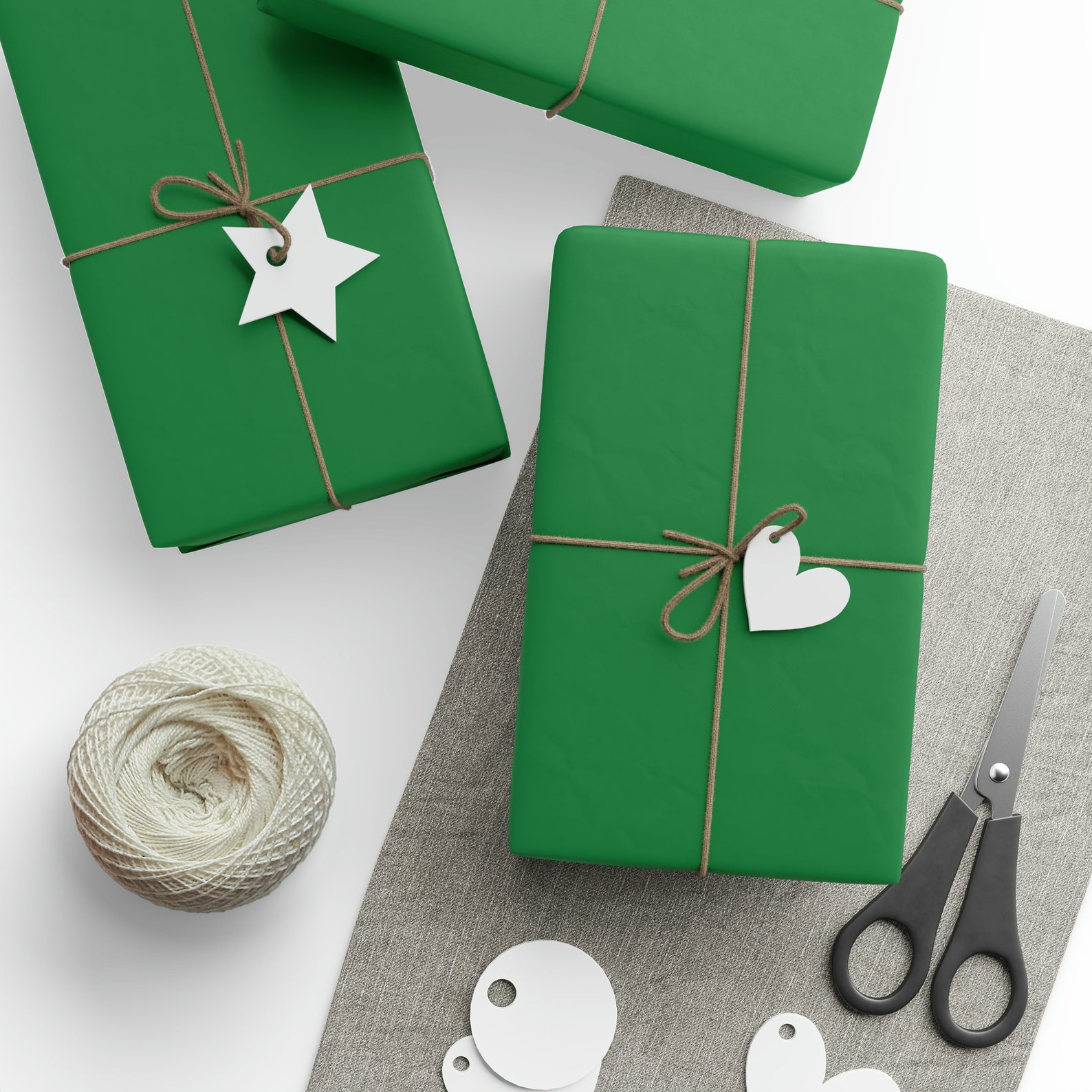 Green Wrapping Paper Roll, Matte or Glossy, Solid Color Gift Wrap ...