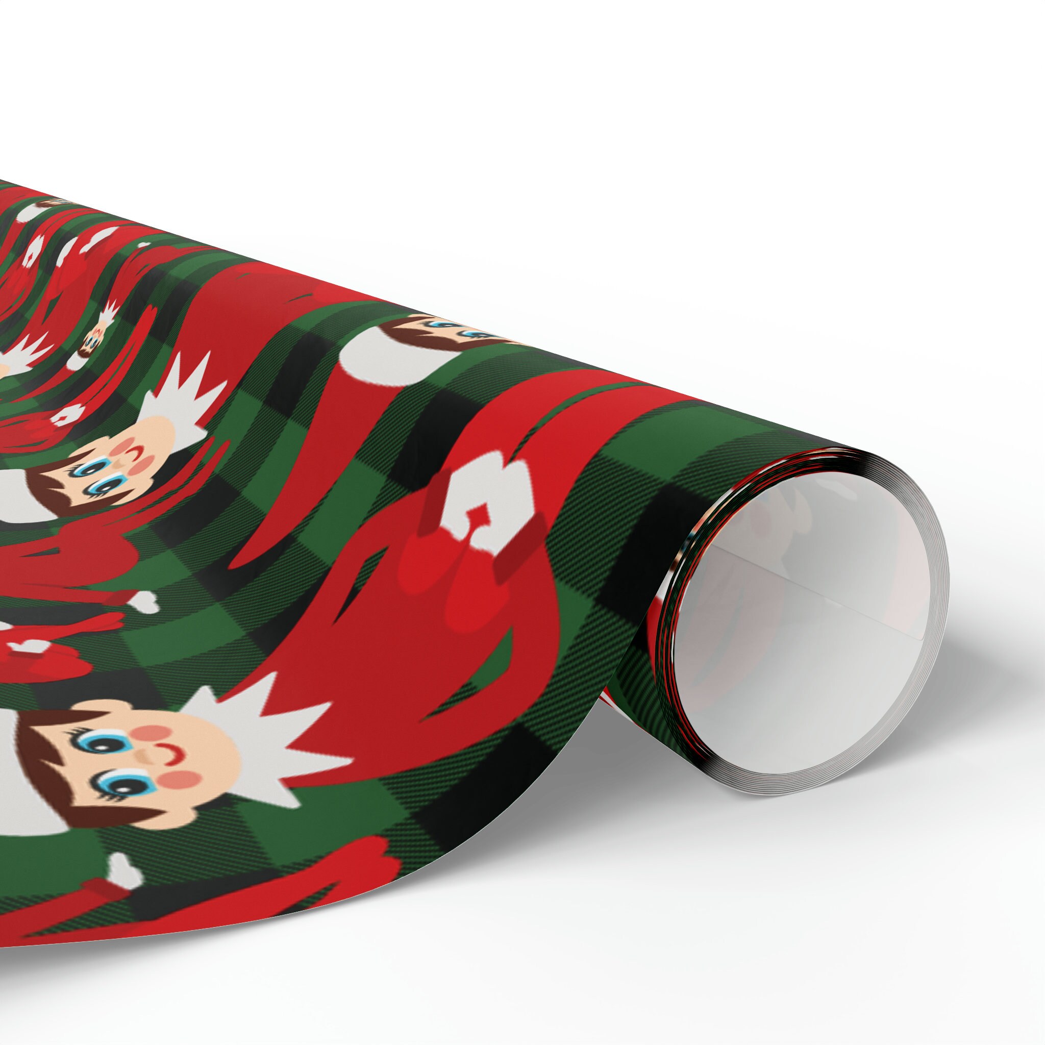 Elf Wrapping Paper Roll, Christmas Elf Gift Wrap, Matte or Glossy ...
