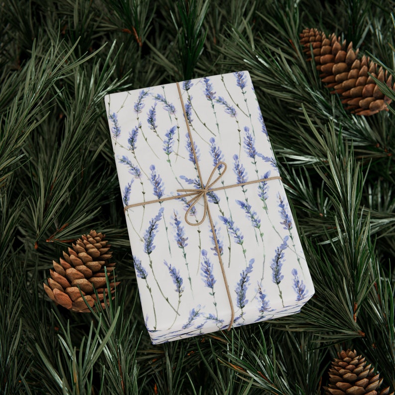 Lavender Wrapping Paper Roll, Wildflower Gift Wrap, Lilac, Provence ...
