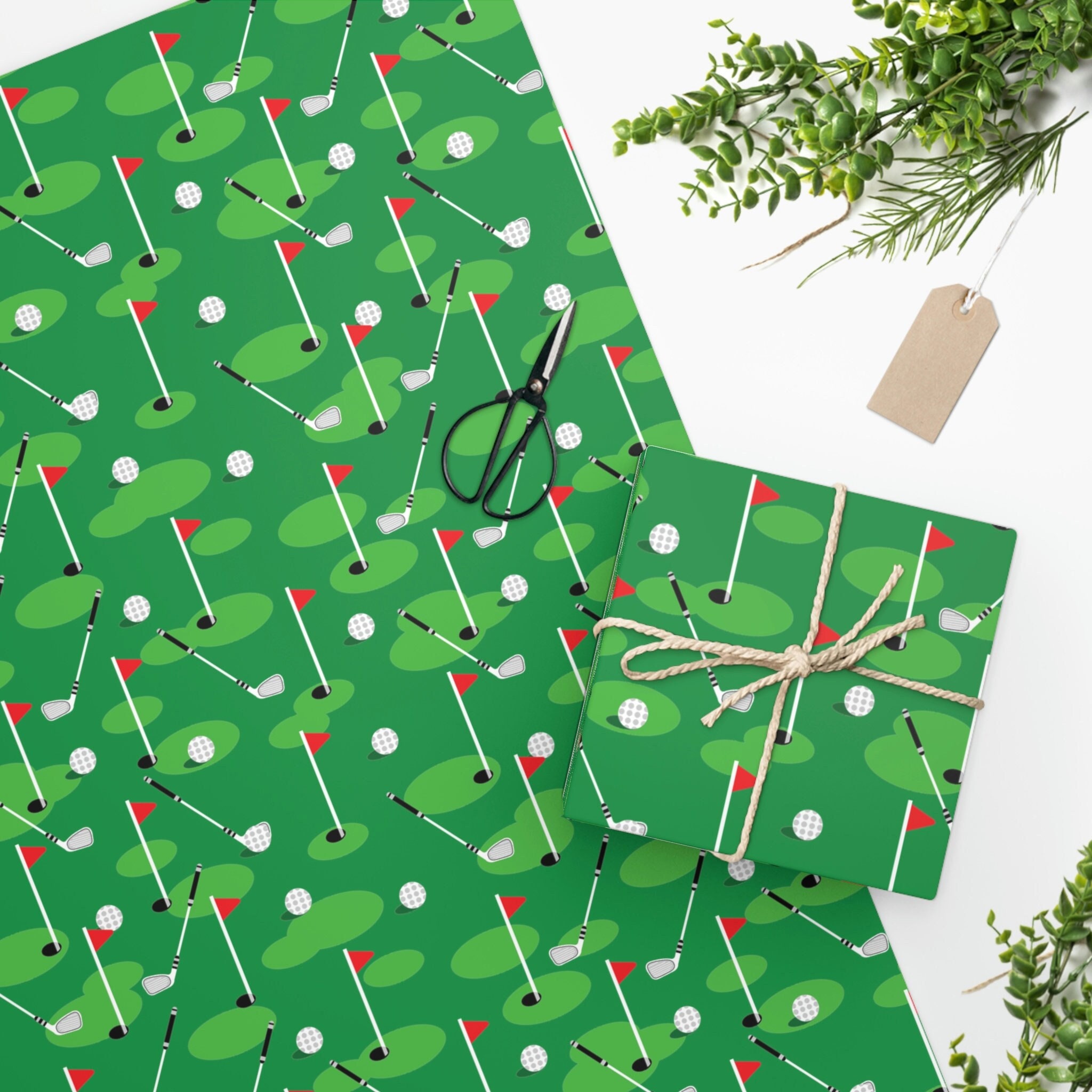Golf Wrapping Paper Roll Golf Party Golf Birthday Retirment - Etsy