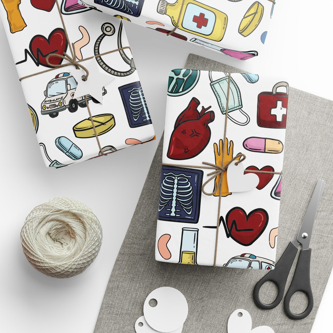 Nurse Wrapping Paper Roll, Medical Office Gift Wrap, Nurse Appreciation ...