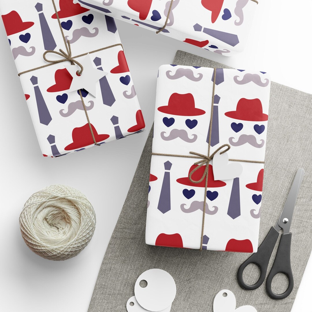 Men Wrapping Paper Roll, Father's Day Gift Wrap, Daddy Birthday ...