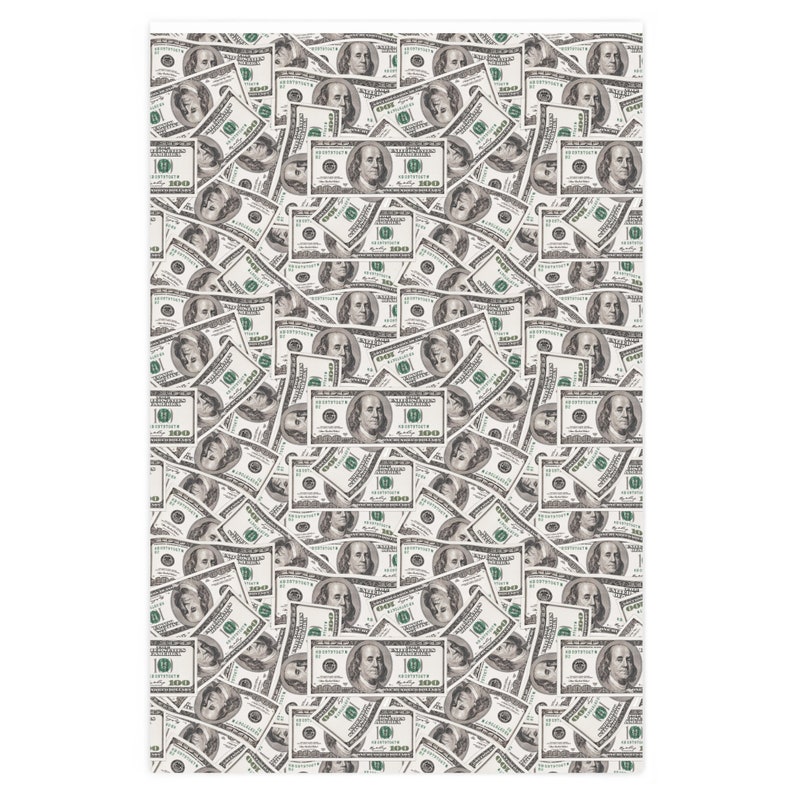 Money Dollar Bills Wrapping Paper Roll Funny Money 100 Gift - Etsy