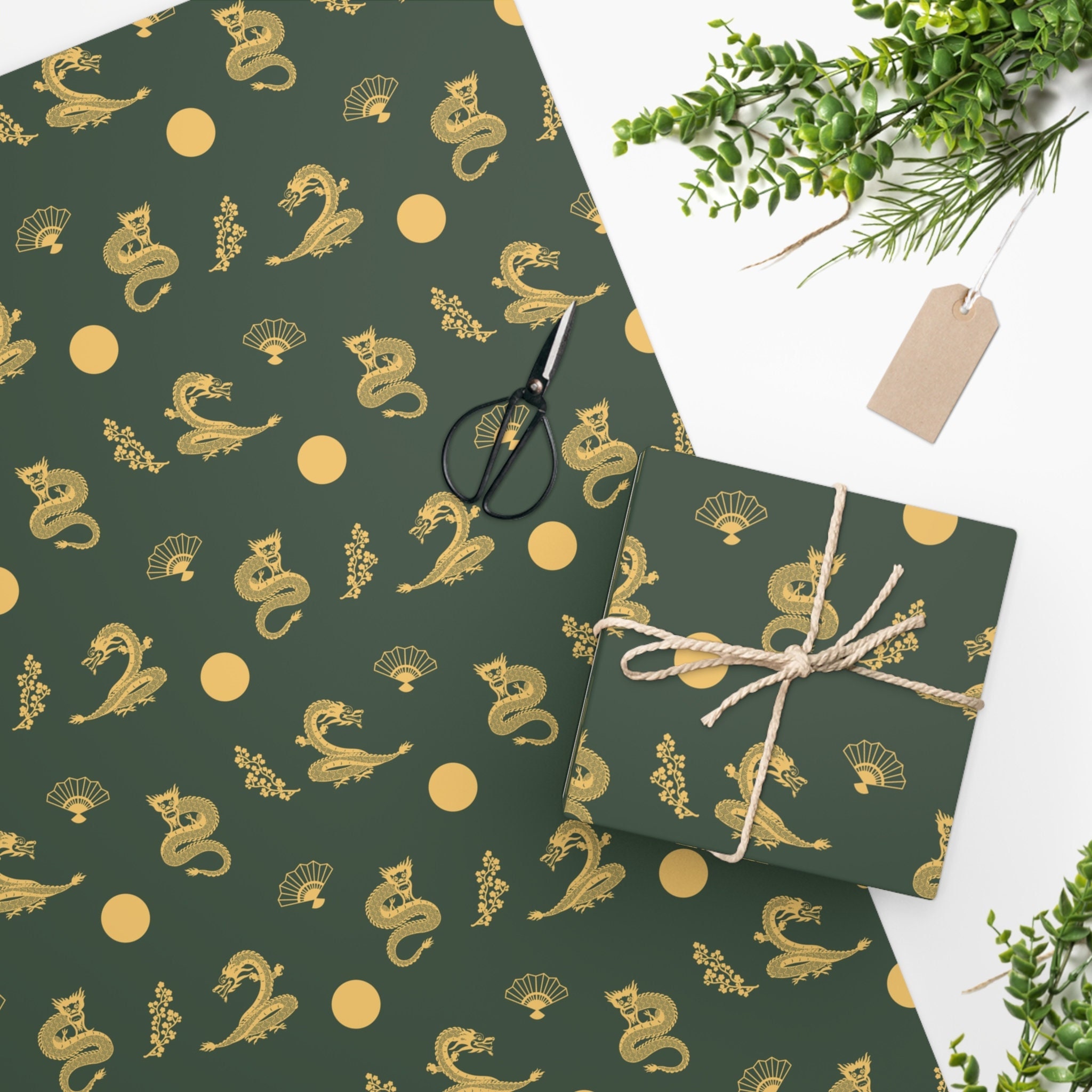 Chinese New Year Wrapping Paper Roll Year of the Dragon Gift - Etsy