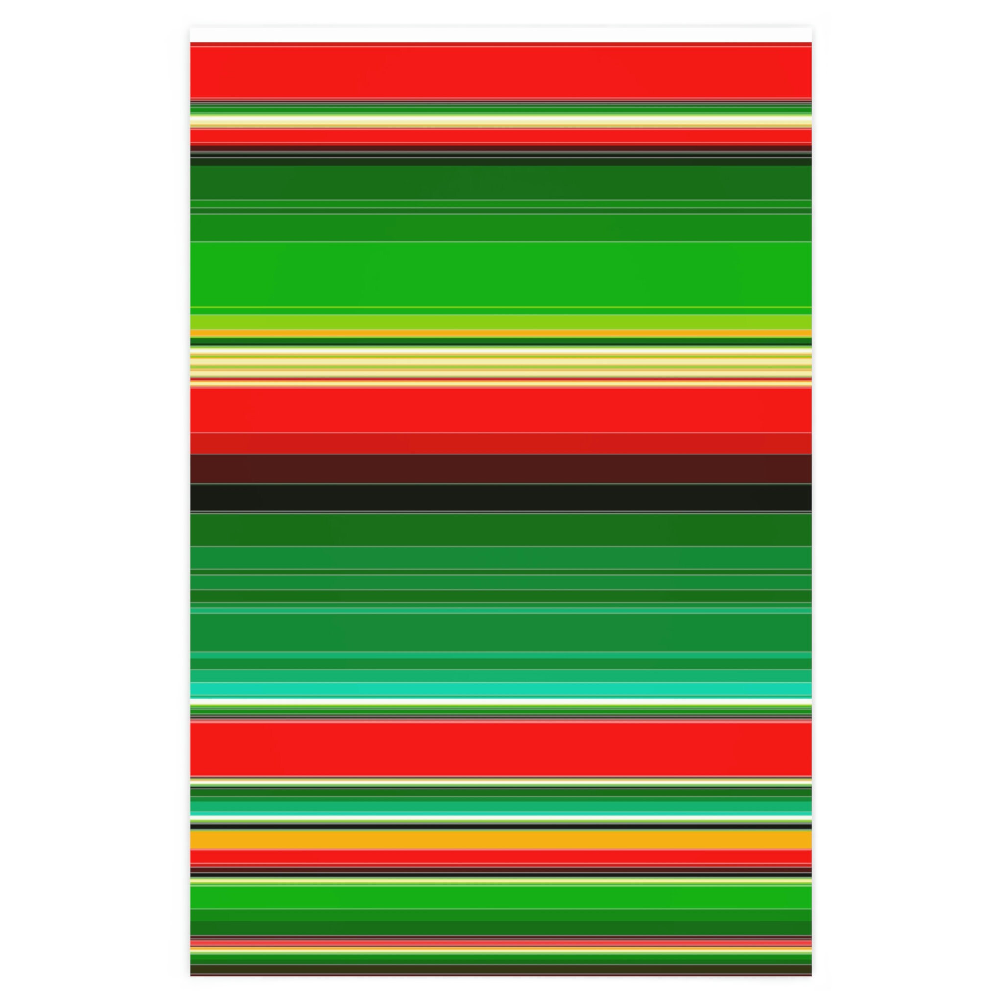 Serape Gift Wrap, Red Green Wrapping Paper Roll, Christmas, Birthday ...
