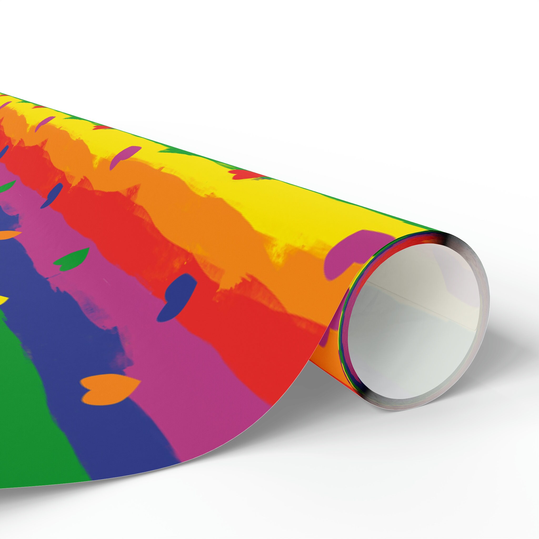 Rainbow Wrapping Paper Roll, Colorful Gift Wrap, Birthday Present ...