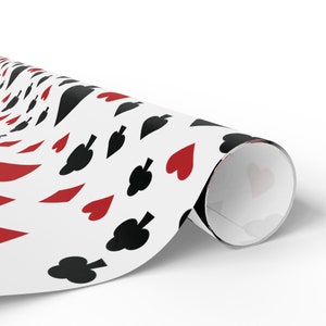 Playing Cards Wrapping Paper Roll, Poker Gift Wrap, Card Players Gifts ...