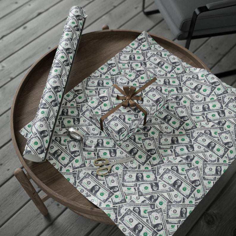 Dollar Bill Gift Wrapping Paper, Funny Money Gift Wrap Paper Roll ...