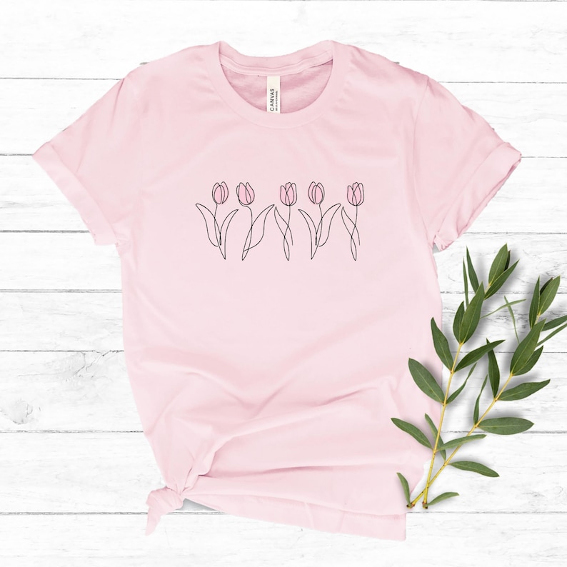 Tulip Shirt, Botanical Flower Floral Gardening Tee, Tulip Gardens ...