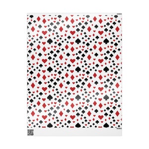 Playing Cards Wrapping Paper Roll, Poker Gift Wrap, Card Players Gifts ...