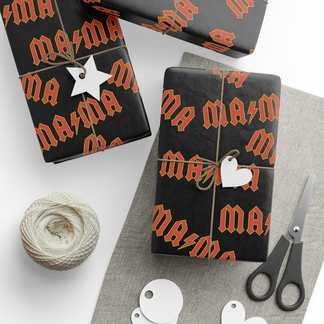 Mom Wrapping Paper Roll, Mother's Day Gift Wrap, Mama Birthday Giftwrap ...