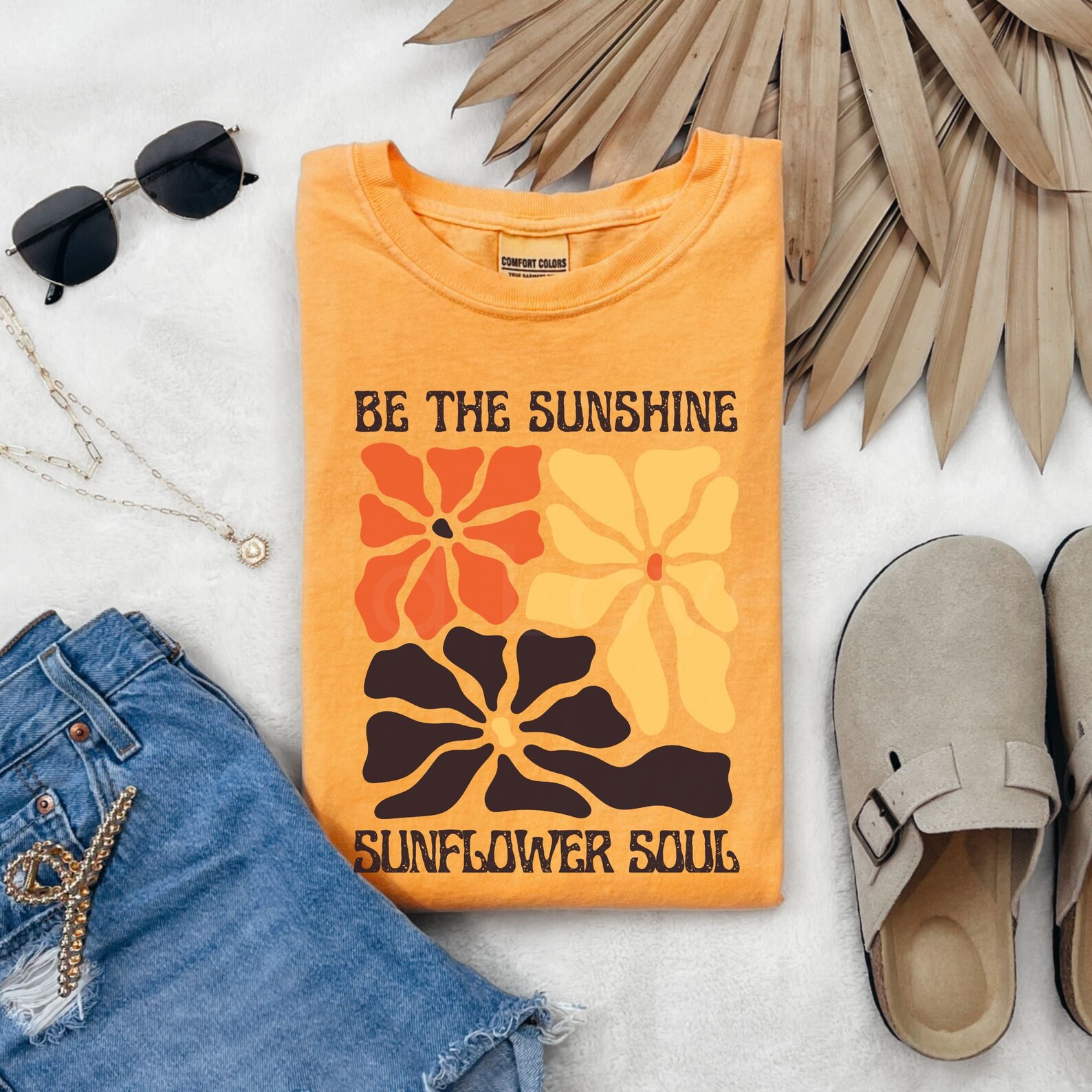Sunflower Shirt, Flower Market Tshirt, Yellow Floral Graphic Tee ...
