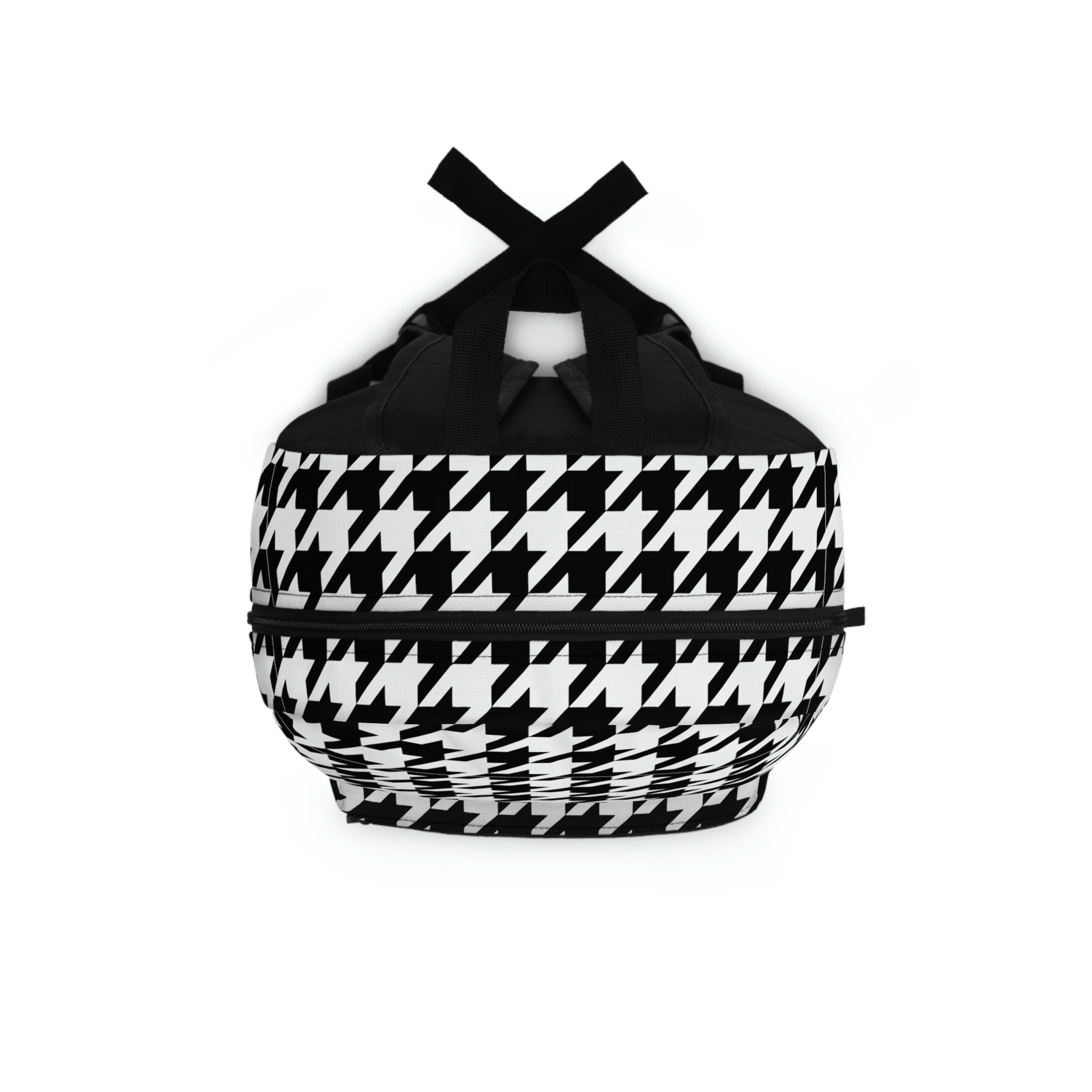 Houndstooth Backpack, Black and White Bag, Adjustable Shoulder Straps ...