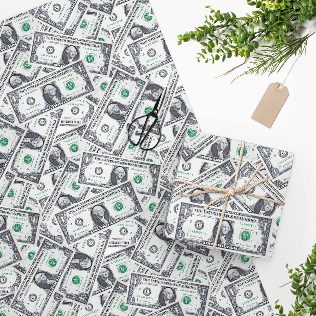 Dollar Bill Gift Wrapping Paper Funny Money Gift Wrap Paper - Etsy