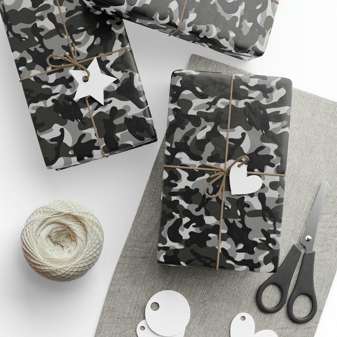 Camouflage Gift Wrapping Paper, Camo Gift Wrapping Paper Roll, Birthday ...