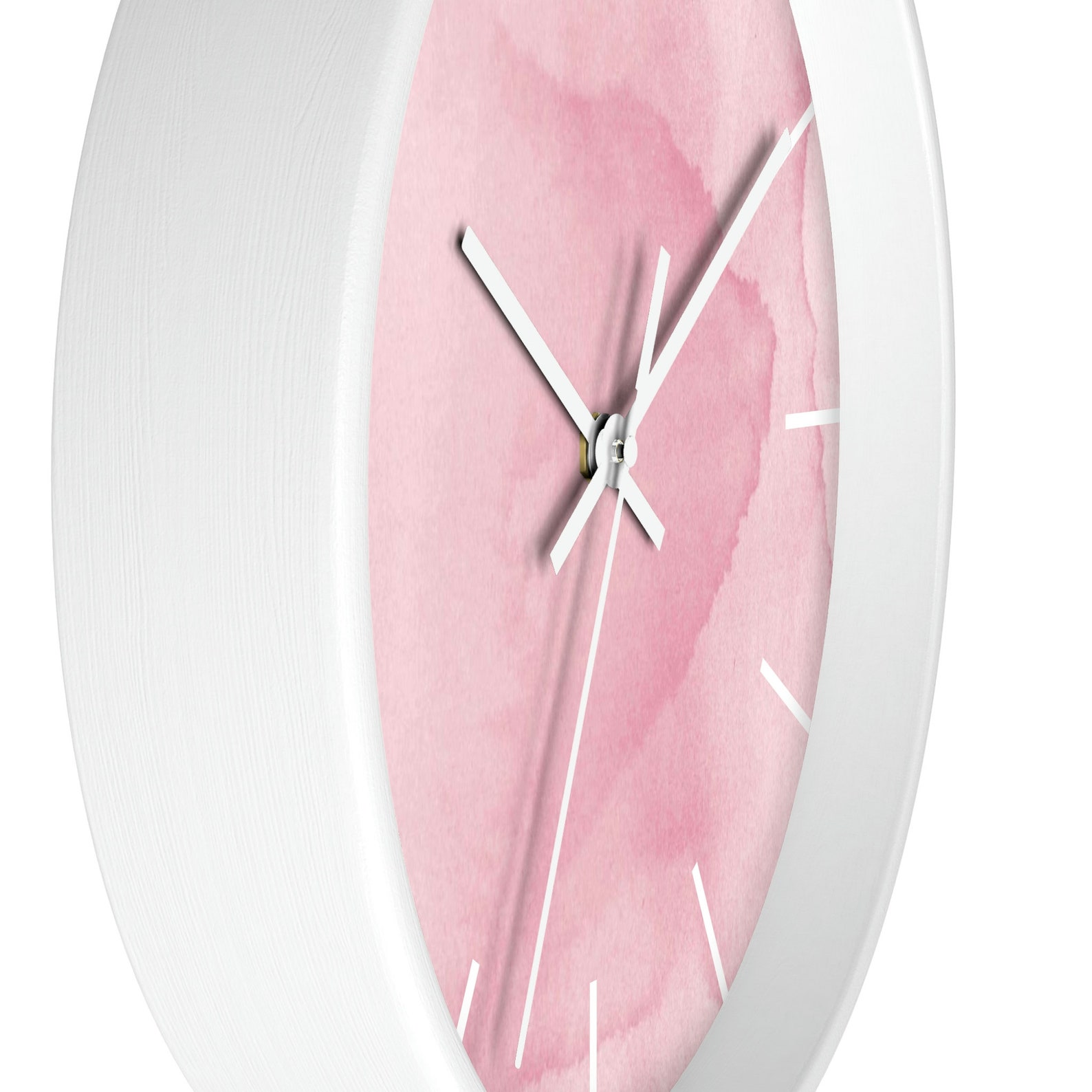 Peony Watercolor Wall Clock Dial White Minimalist Unique Wall Clock ...
