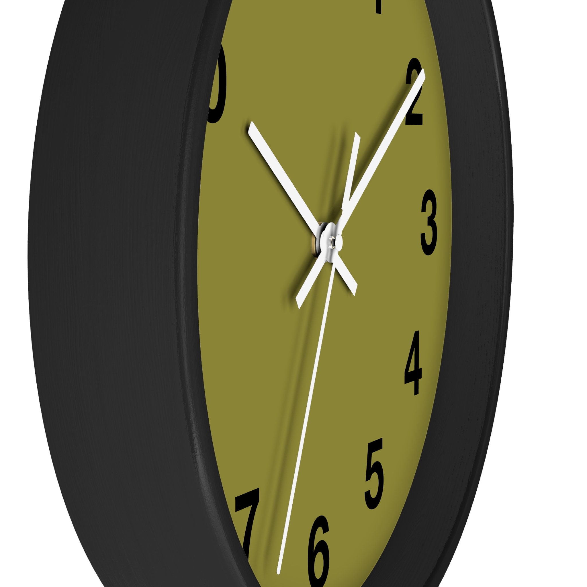 Mid Century Modern Retro Avocado Clock Numbered Black - Etsy