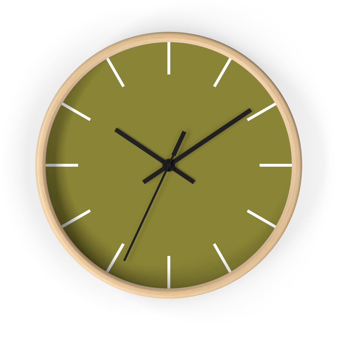 Mid Century Modern Retro Avocado Wall Clock Dial White - Etsy
