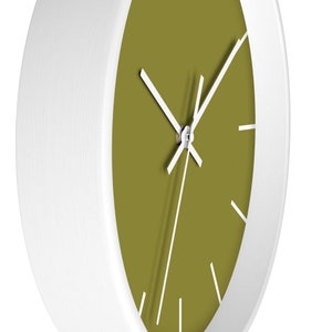 Mid Century Modern Retro Avocado Wall Clock Dial White - Etsy