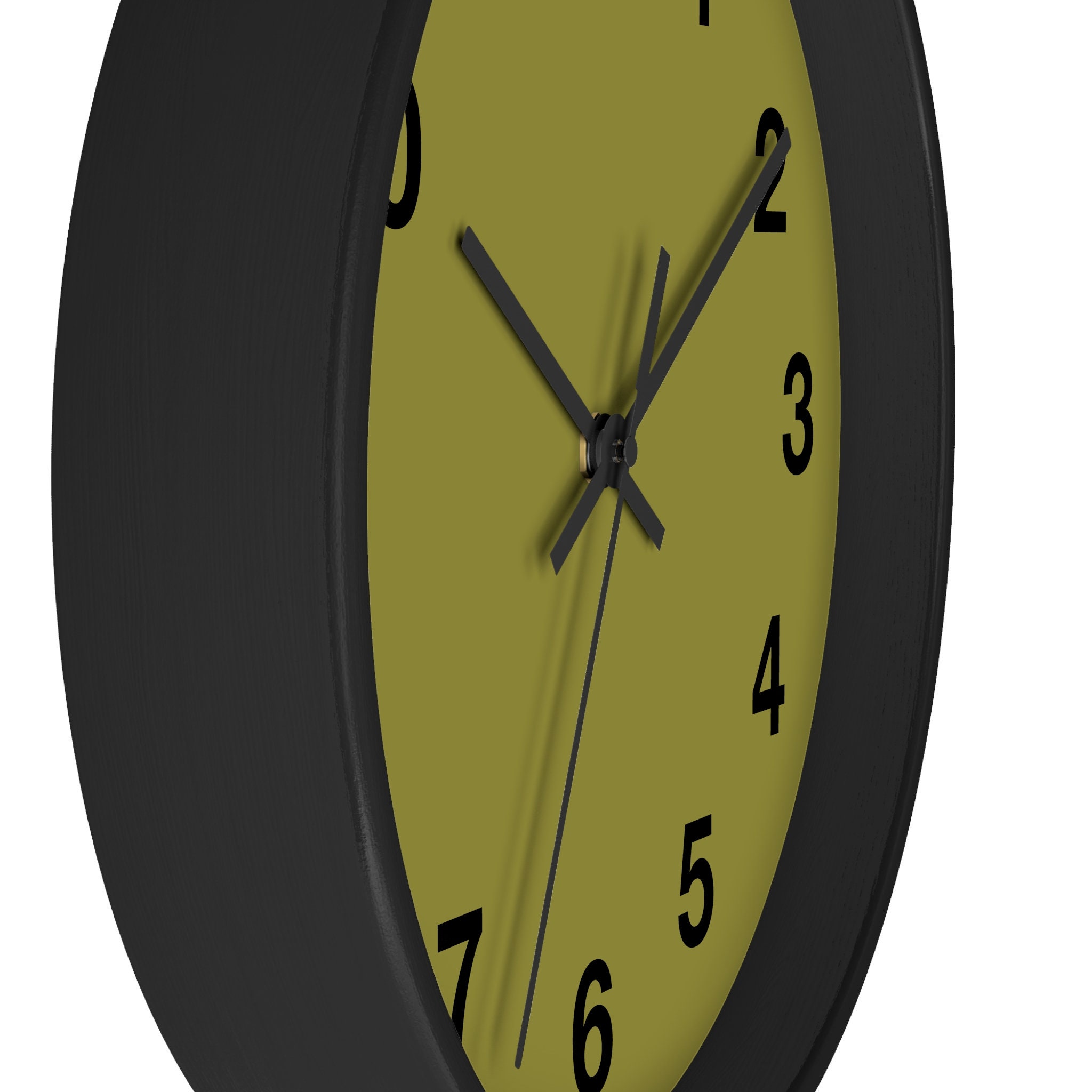 Mid Century Modern Retro Avocado Clock Numbered Black - Etsy