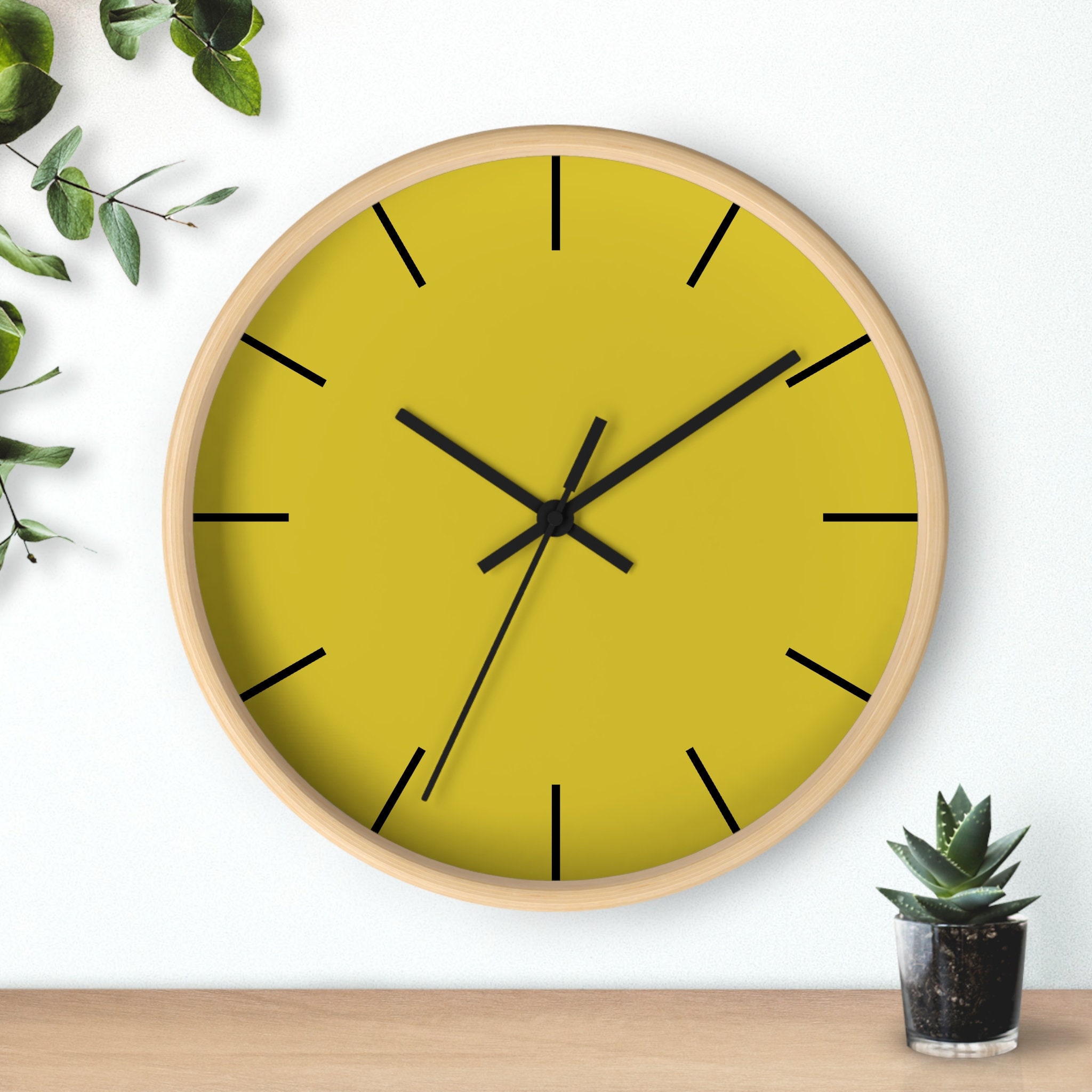 Mid Century Modern Retro Avocado Clock Numbered Black - Etsy