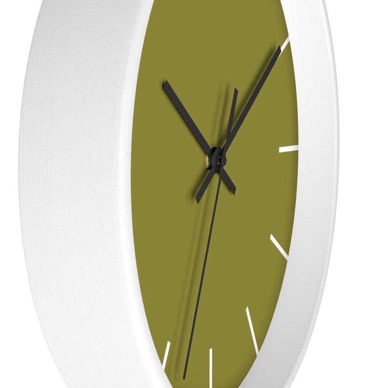 Mid Century Modern Retro Avocado Wall Clock Dial White - Etsy