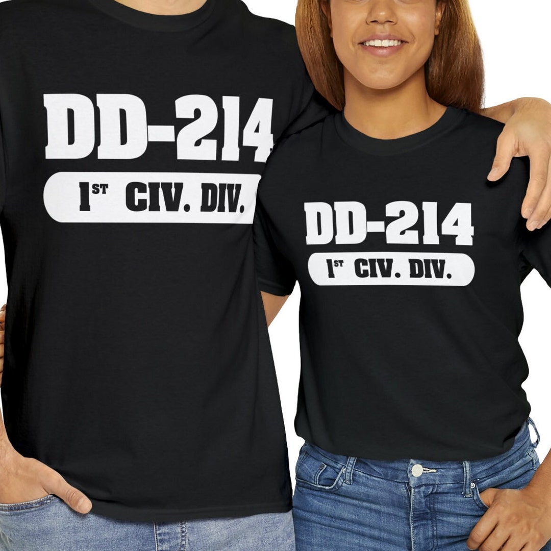 1st Civilian Division Military Discharge T-shirt Dd-214 Document for ...