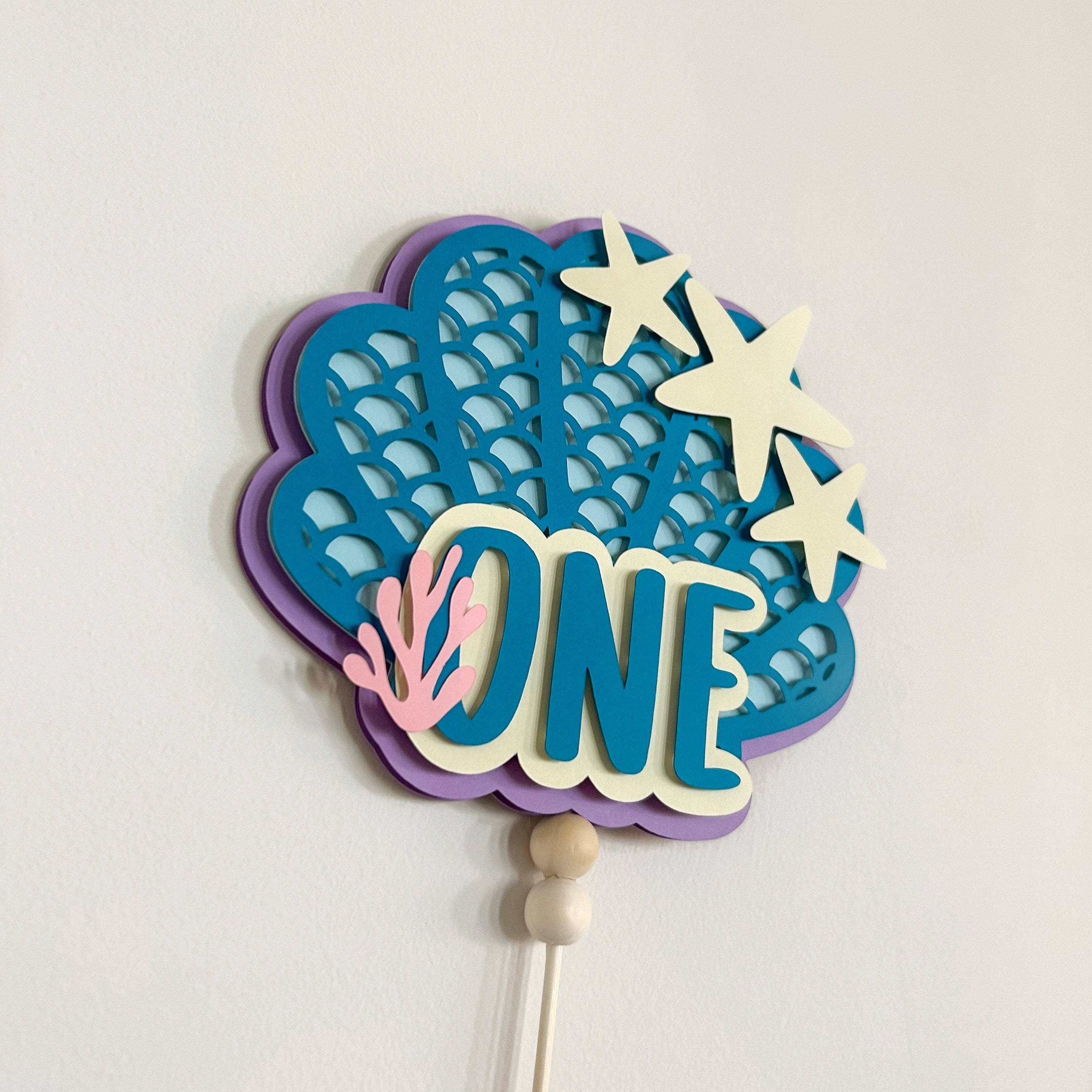 Mermaid Cake Topper, Mermaid Party Decorations, Under the Sea Cake ...
