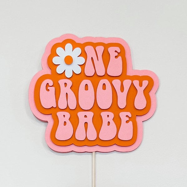 Groovy One Birthday Cake Topper - Etsy