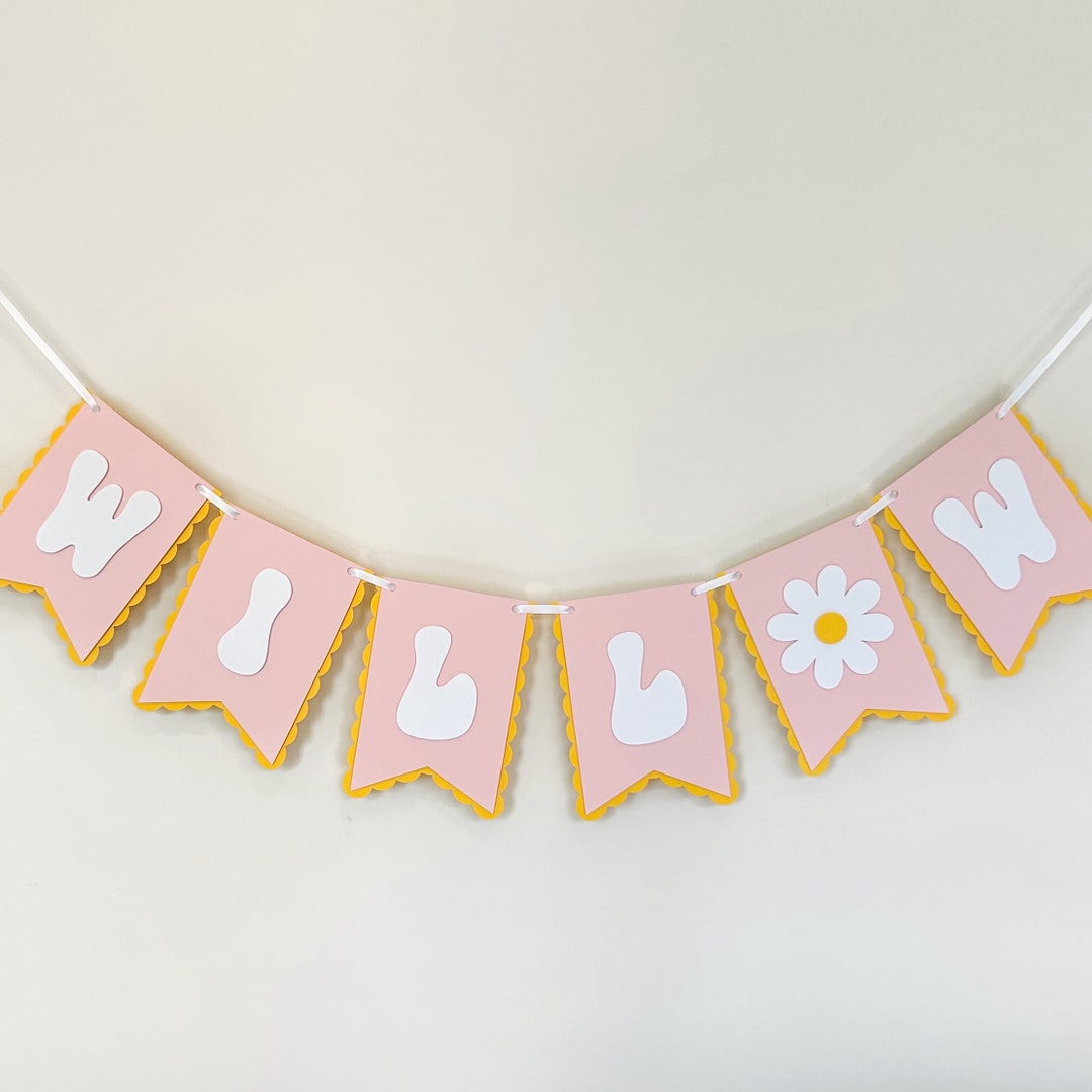 Daisy Banner, Daisy Happy Birthday Garland, Flower First Birthday Decor ...
