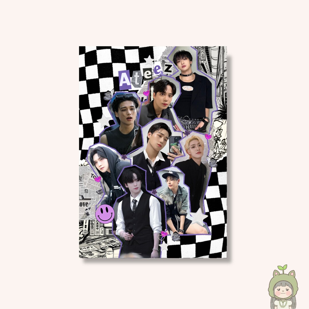 Digital ATEEZ Purple Binder Cover Kpop Filler Divider Spacer Journal ...