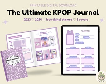 Printable Pink Kpop Journal Planner Tracker Digital Download Goodnotes ...