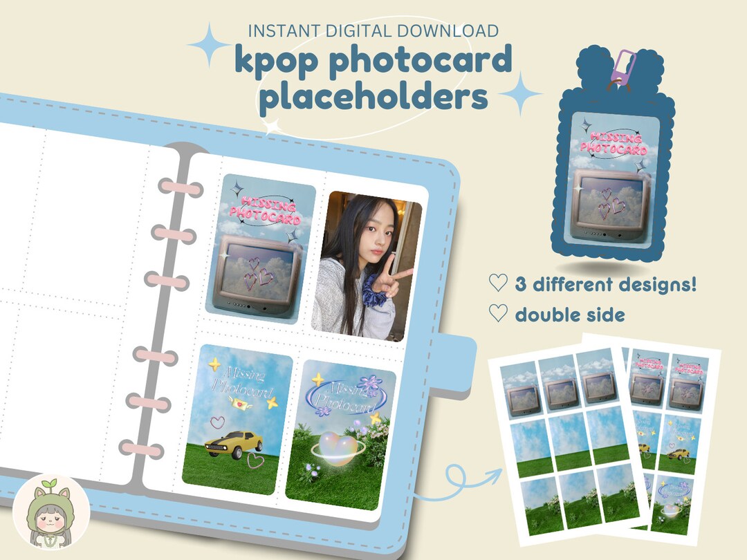 Digital Y2k Kpop Photocard Binder Placeholder Filler Divider Missing ...