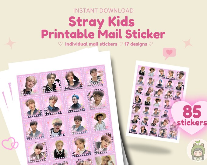 DIGITAL Stray Kids Stickers, Mailing Sticker Set, Pdf File - Etsy
