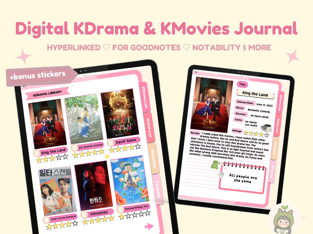Digital Kdrama and Kmovie Journal, Kdrama Tracker Goodnotes ...