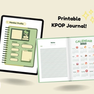 Printable Green Kpop Journal Planner Tracker Digital Download Goodnotes ...