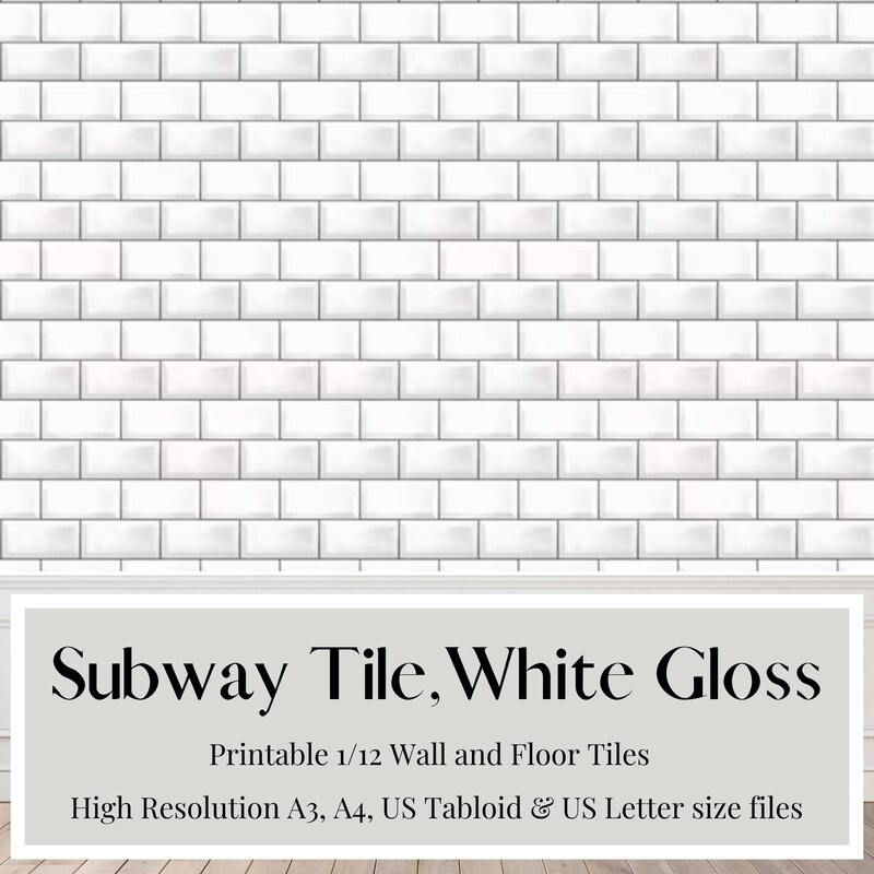 Subway Tile Wallpaper - Etsy