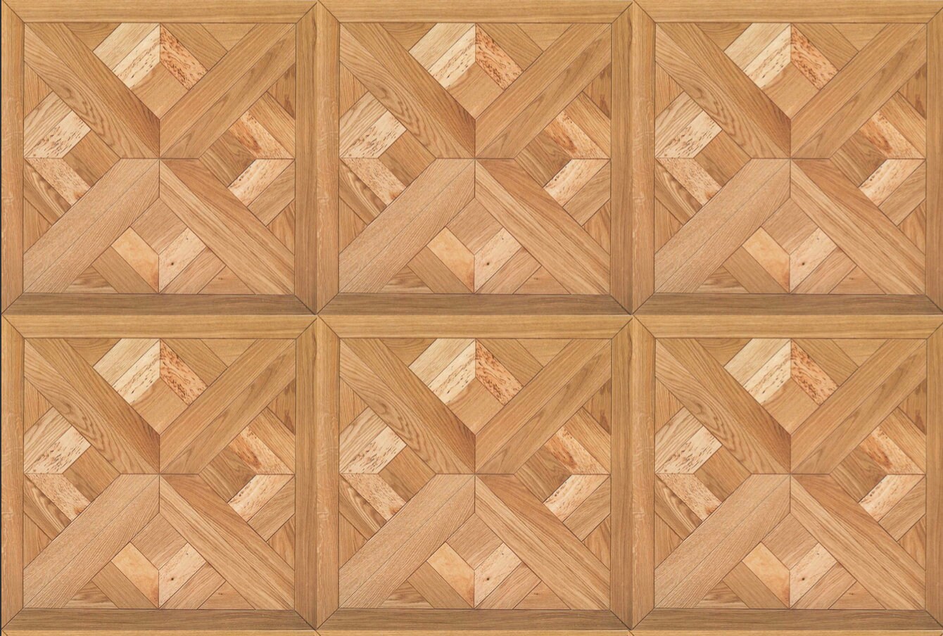 Flooring Honey Oak Versailles Pattern Parquet Wood Floor 1/12 Dollhouse ...