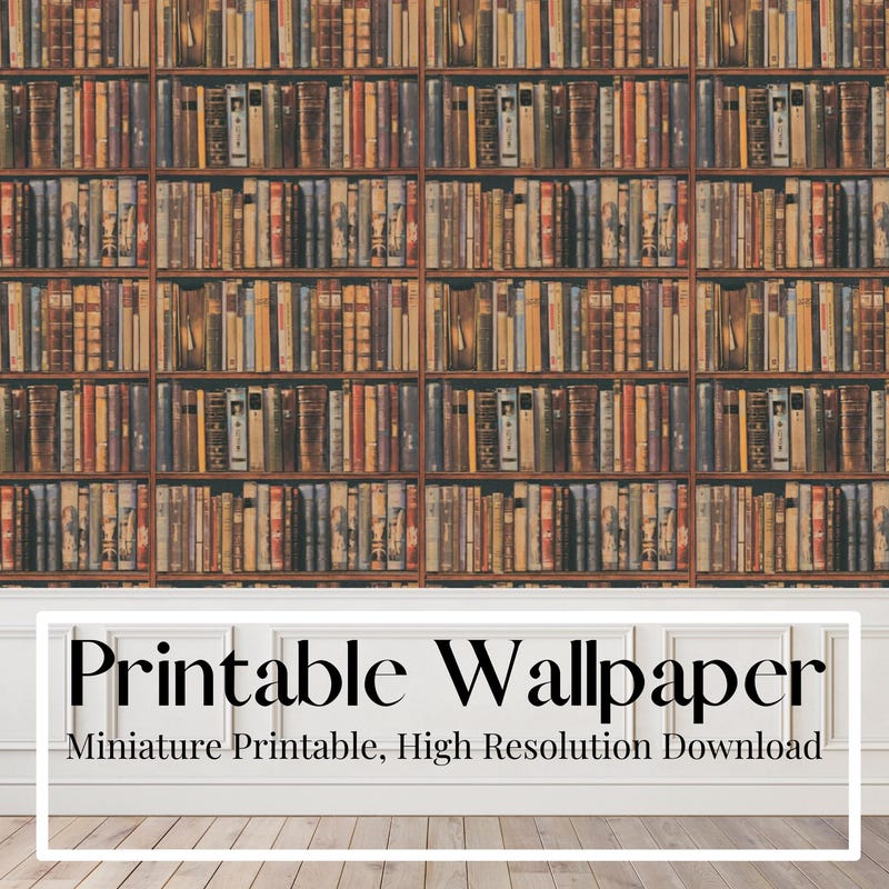 Library Wallpaper - Etsy