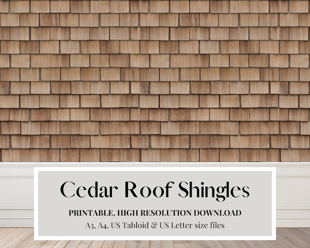 Miniature Cedar Shingles Roofing: Dollhouse Diorama Wallpaper ...