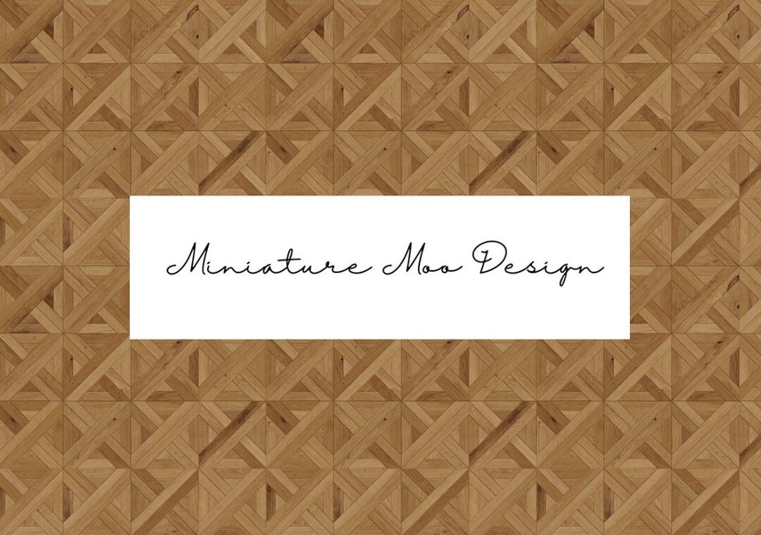 Flooring Honey Oak Versailles Pattern Parquet Wood Floor 1/12 Dollhouse ...