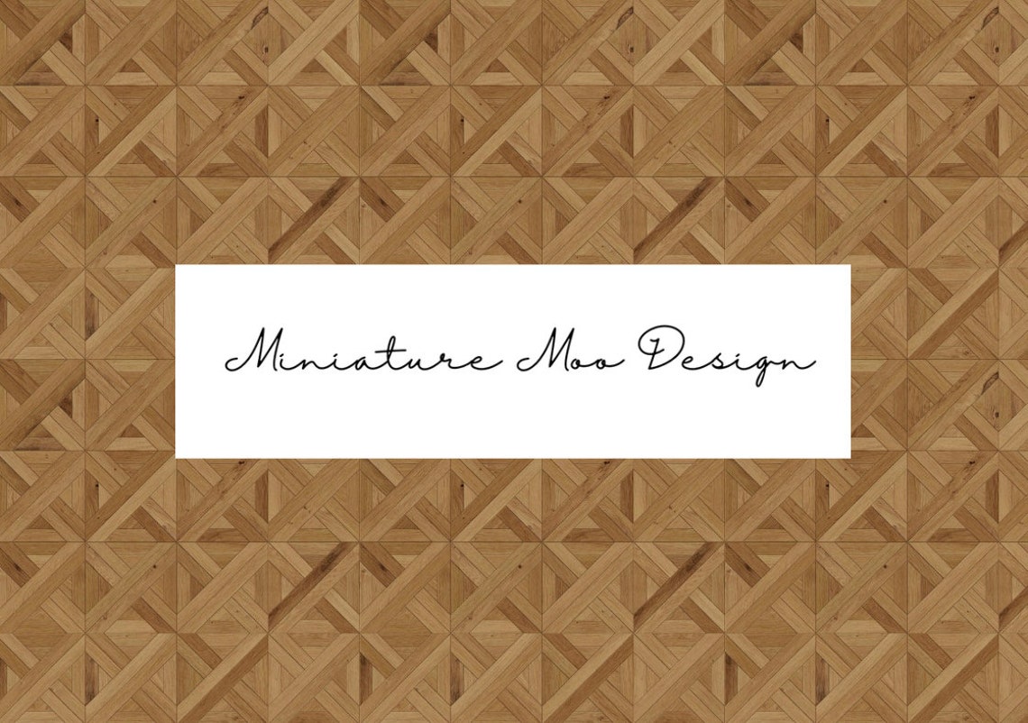 Flooring Honey Oak Versailles Pattern Parquet Wood Floor 1/12 Dollhouse ...