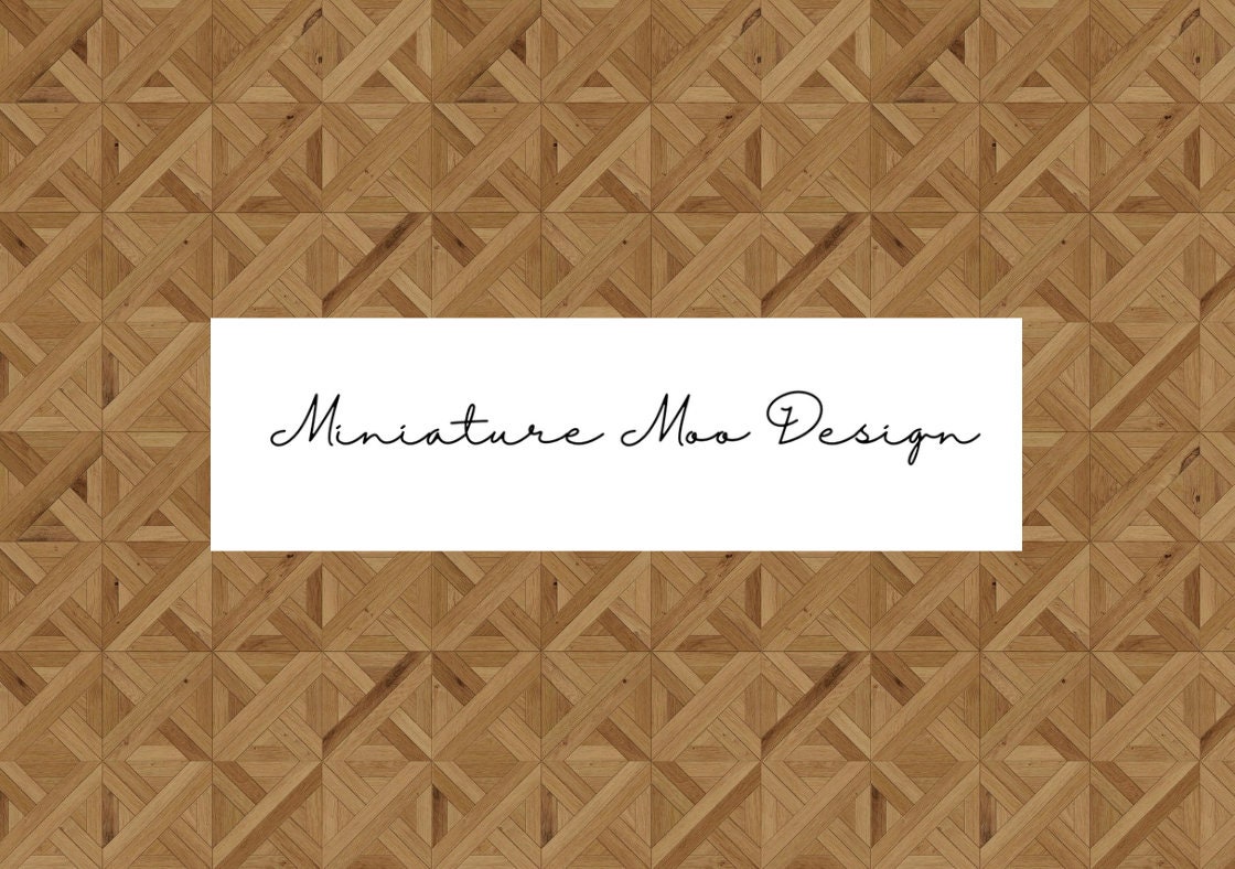 Flooring Honey Oak Versailles Pattern Parquet Wood Floor 1/12 Dollhouse ...