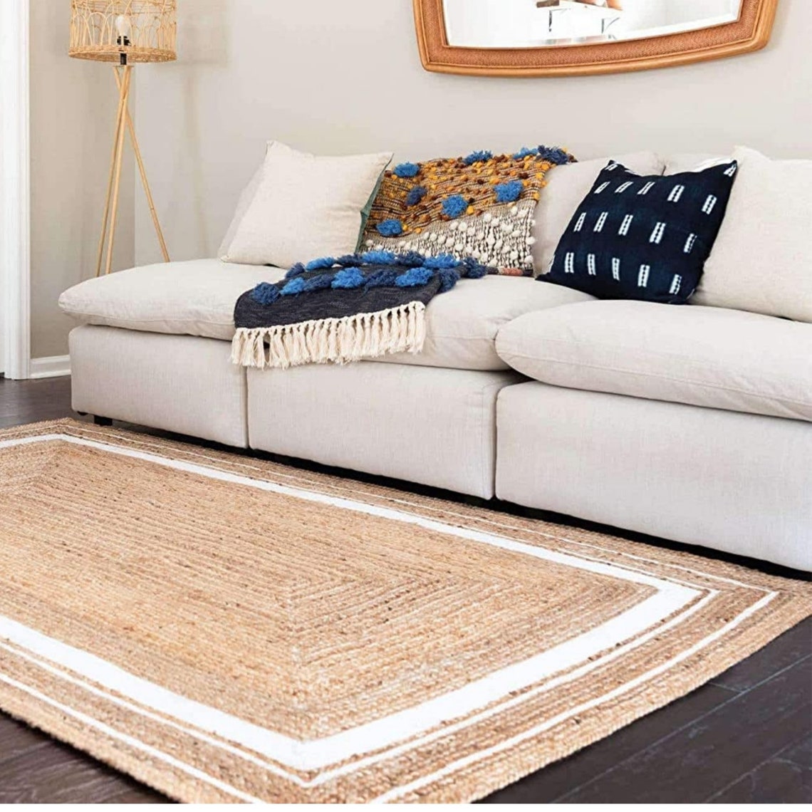 Rugs-runner Jute Rug Hand Braided Custom Size Rug Farmhouse Jute Area ...