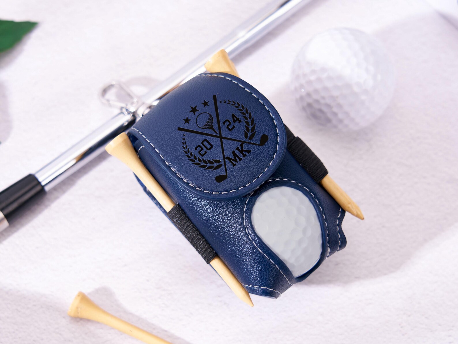Golf Ball Mini Bag, Personalized Leather Golf Ball Case, Golf Balls ...