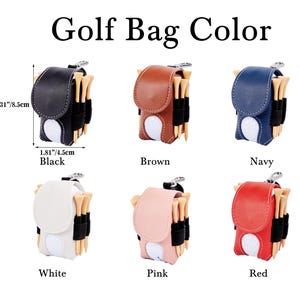 Golf Ball Mini Bag, Personalized Leather Golf Ball Case, Golf Balls ...